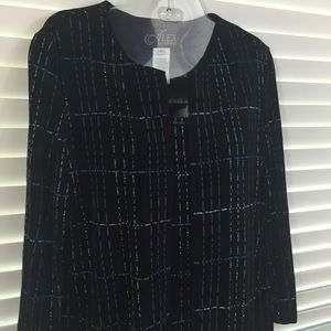 Alex Evenings | Jackets & Coats | Alex Evenings Blackblue Jacket Top ...